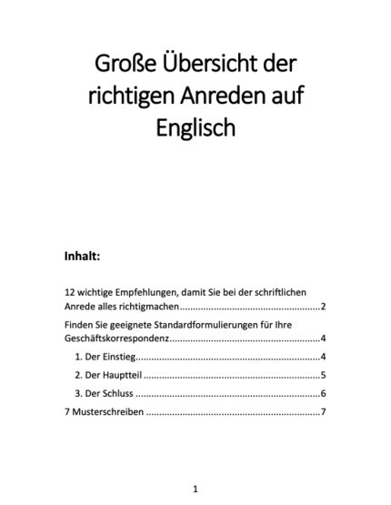 Nutzen Sie Frau Rompels Ratschläge!